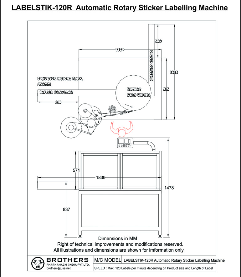LABELSTIK 120 R - Automatic Rotary Sticker Labelling Machine