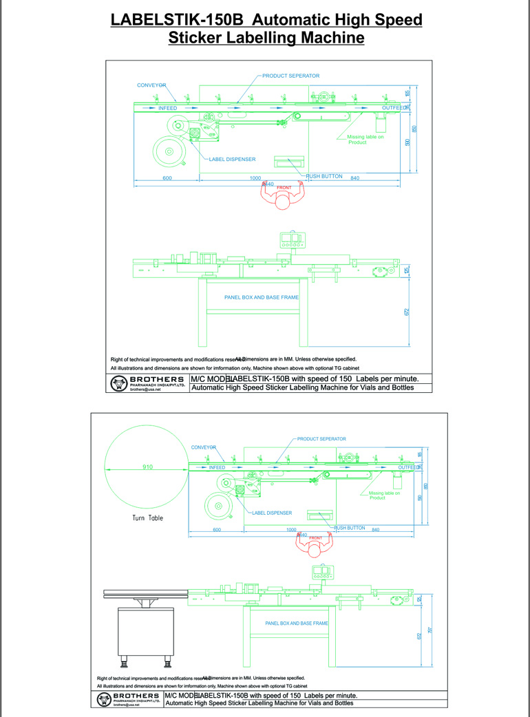 LABELSTIK 150 B - Automatic High Speed Sticker Labelling Machine
